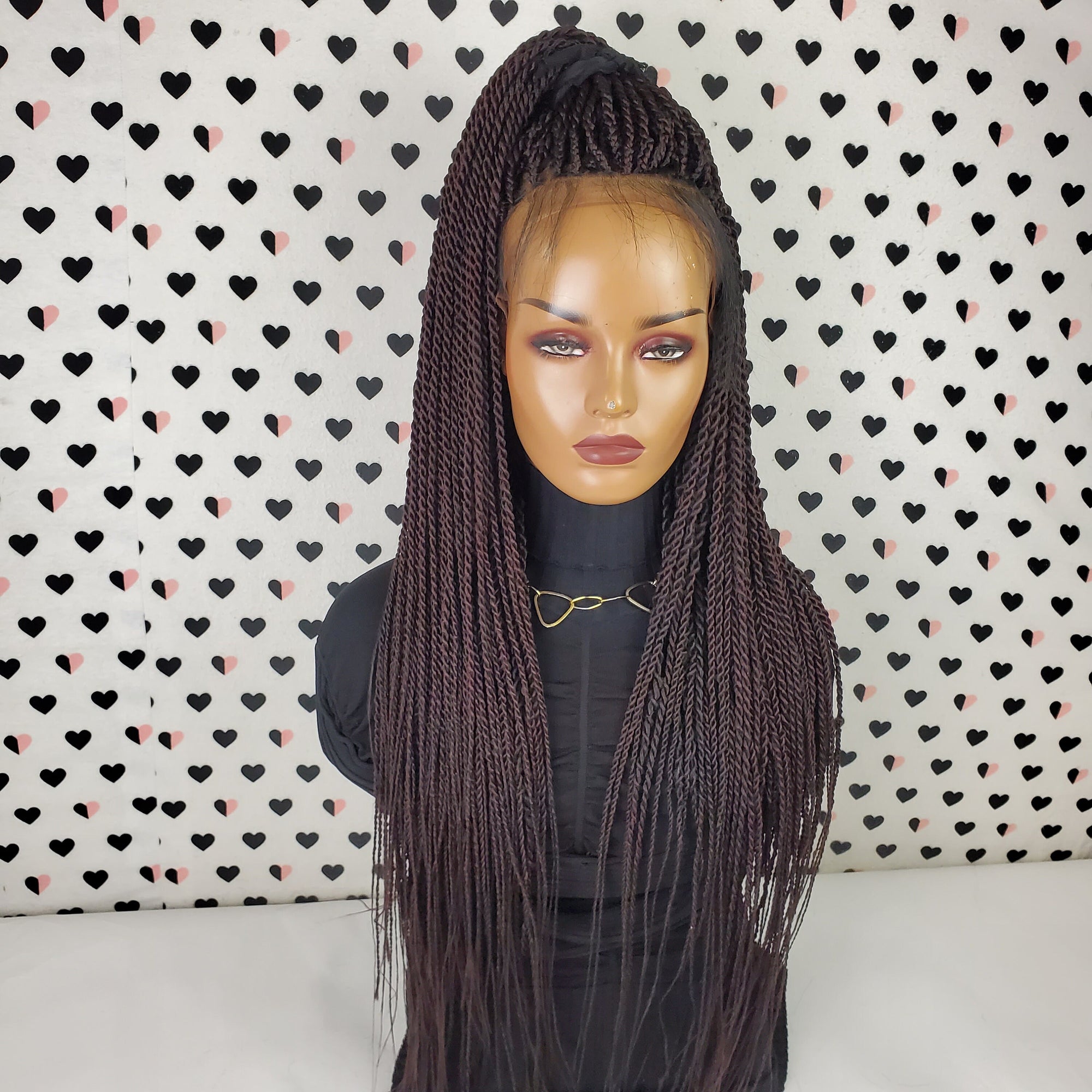 Twist Braid Braided Lace Front Wig Color 99j 28 Inches – Braidslacewigs