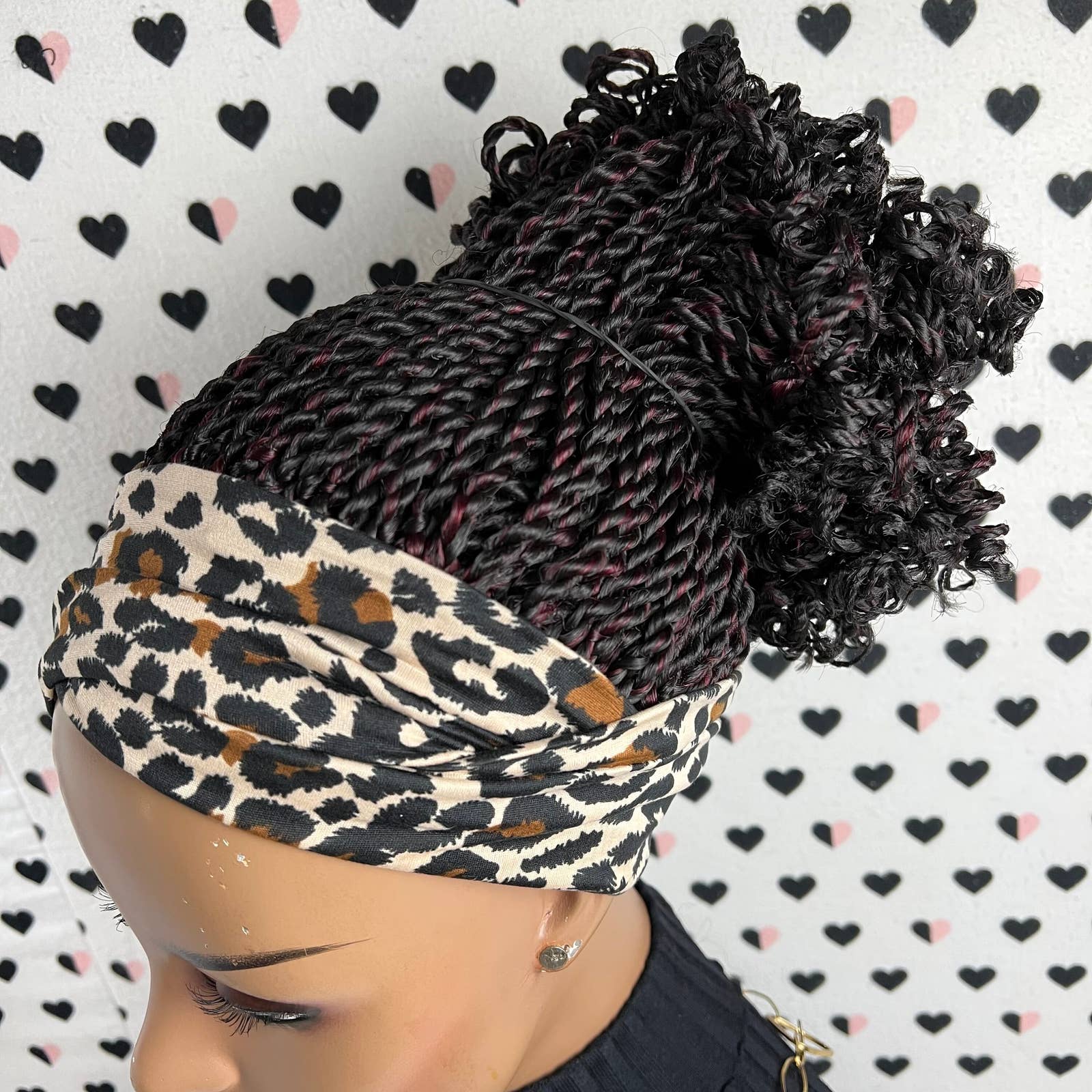 Twist Braids Short Curls Curly Headband Wigs Braided Head Band Wig Box ...