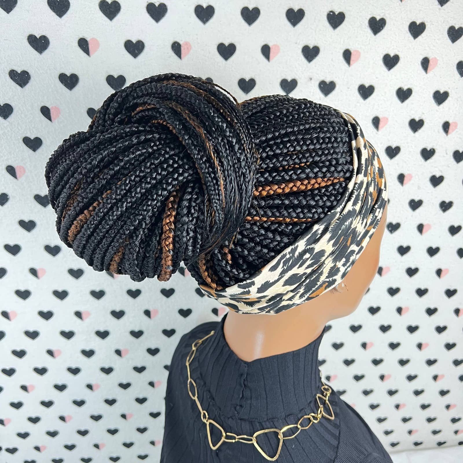 Headband Wig Braided Head band Wig Box Braids Wigs Black Women 1b 30 H ...